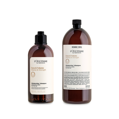 Duo shampoo Forza & Volume 300ml e la sua Ricarica | L'OCCITANE IT